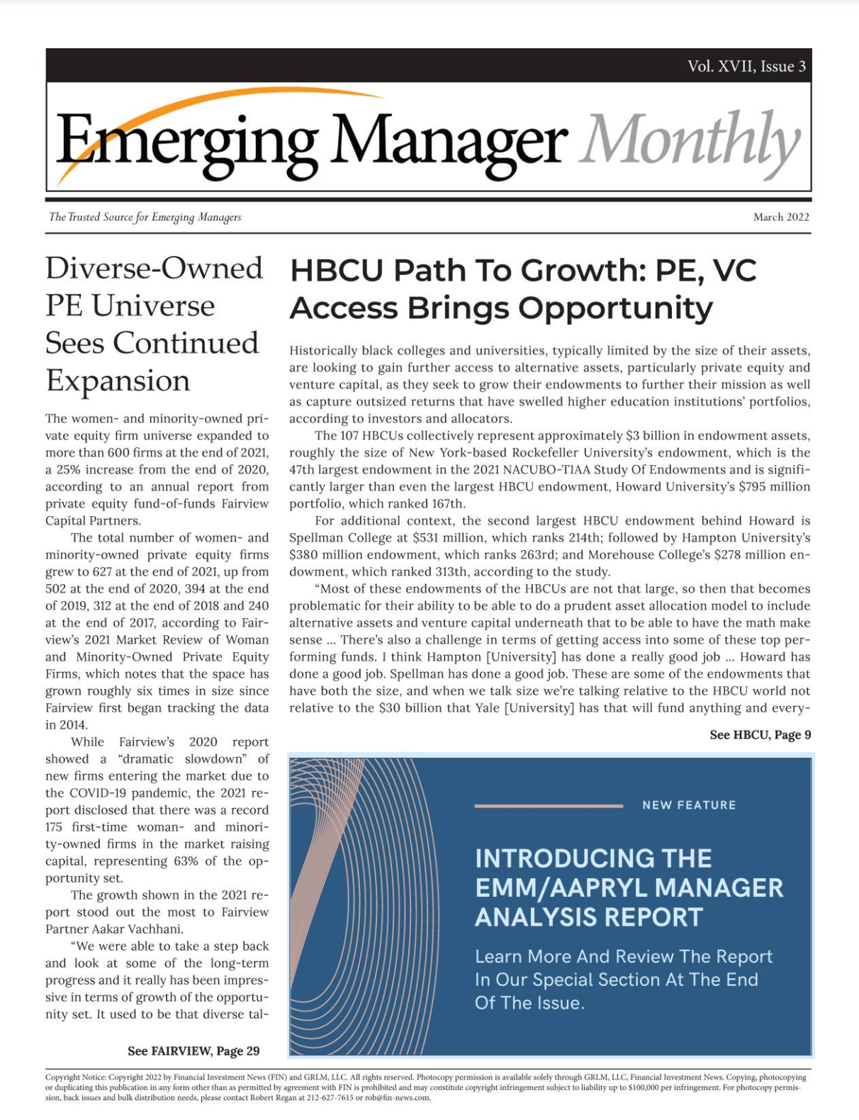 HBCUs | Emerging Manager Monthly